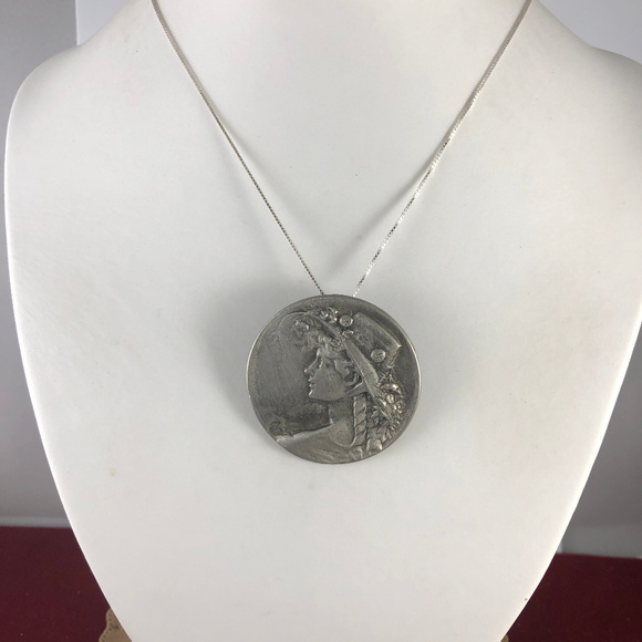 Vintage | Jewelry | Vintage Fine Pewter Ladies Broach Or Pendant | Poshmark